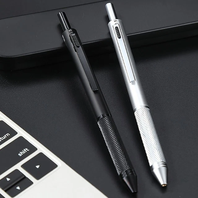 PRESS TYPE MULTI-FUNCTION Pen 3 Colors Ink Ballpoint Pen Student Gift ...