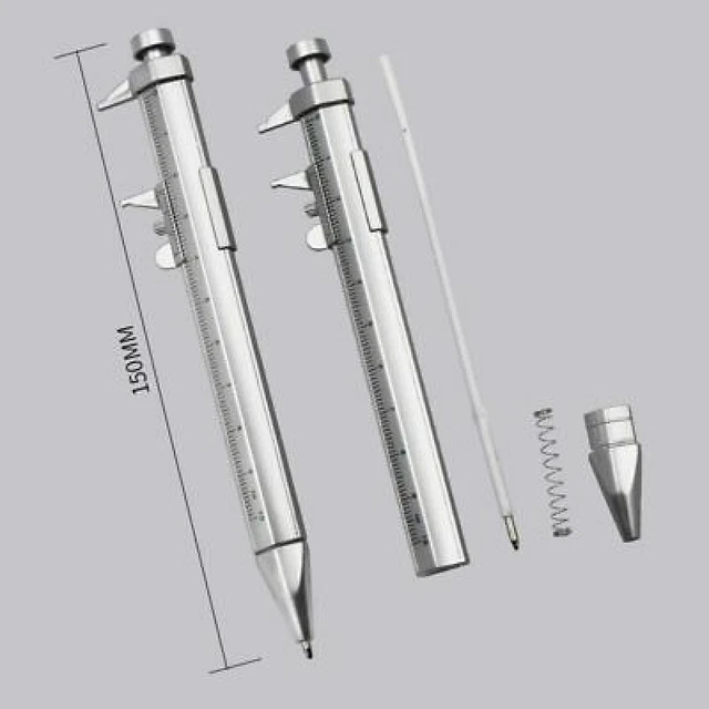 CREATIVE MULTI-FUNCTION PEN Plastic Vernier Caliper Shape Ballpoint Pen ...