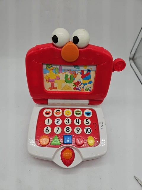 MATTEL SESAME STREET Elmo Talking Laptop Computer 2006 3 Learning Cards ...