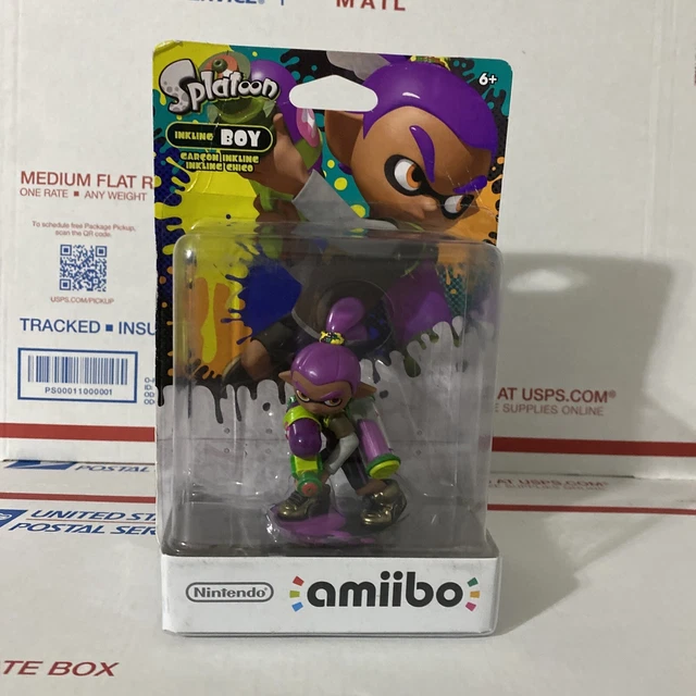 FIGURINE AMIIBO INKLING Boy Rare Version Violette Splatoon 2 Nintendo ...