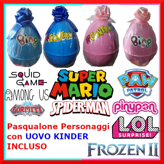 PASQUALONE 2022 - Super Pasqualone personaggi con UOVO KINDER NOVITà ...