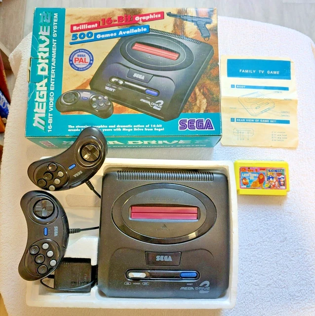MEGA DRIVE 2 Console 6 pulsanti controller pistola Genesis CLONE EU ...