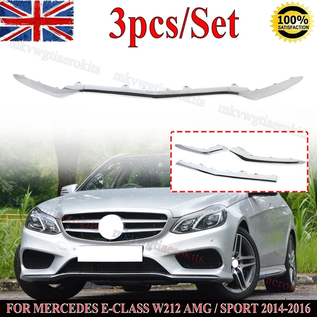 FOR MERCEDES E Class W212 Front Bumper Grille Trim Molding Lip Chrome ...