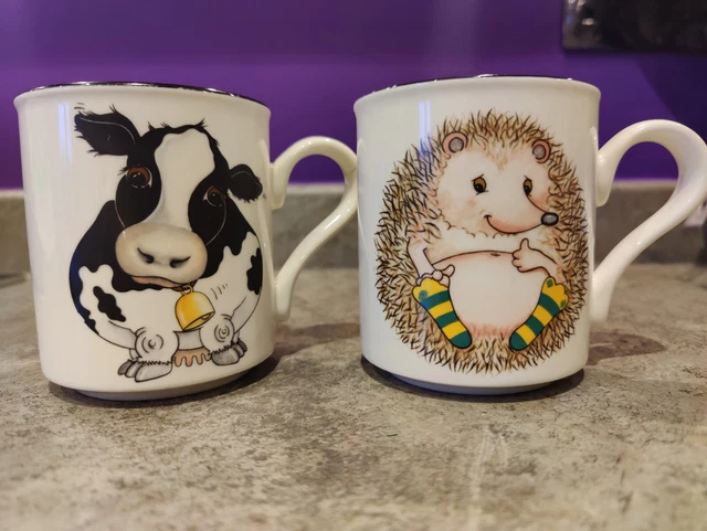 ARTHUR WOOD CERAMIC Mugs. Vintage 'Back to Front' Design - Cow and ...