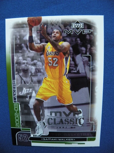 2002/03 UD MVP Classic Basketball Samaki Walker Los Angeles Lakers #85 ...