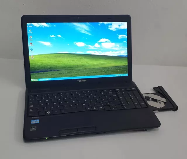 WINDOWS XP LAPTOP Toshiba 15.6'' screen 80GB HDD 2GB Ram DVD Drive Wifi ...