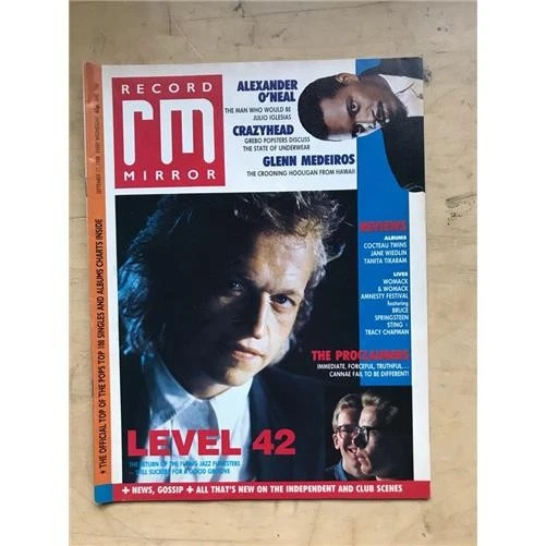 LEVEL 42 RECORD Mirror Magazine Sept 17 1988 - Mark King Cover ...