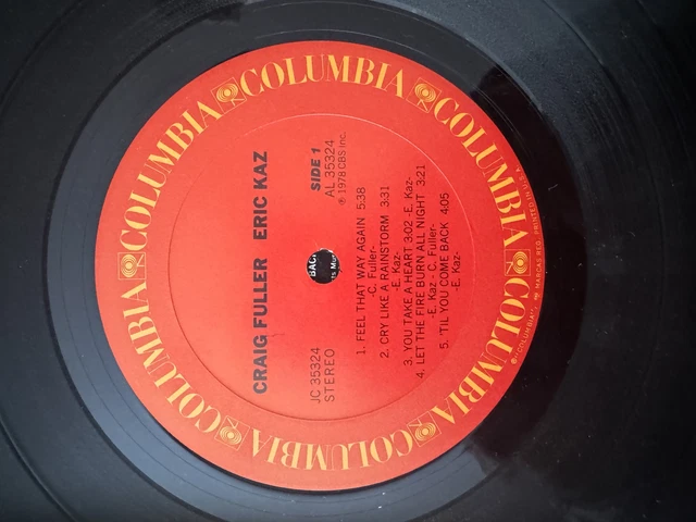 CRAIG FULLER / Eric Kaz - Craig Fuller / Eric Kaz LP, Album, Ter ...