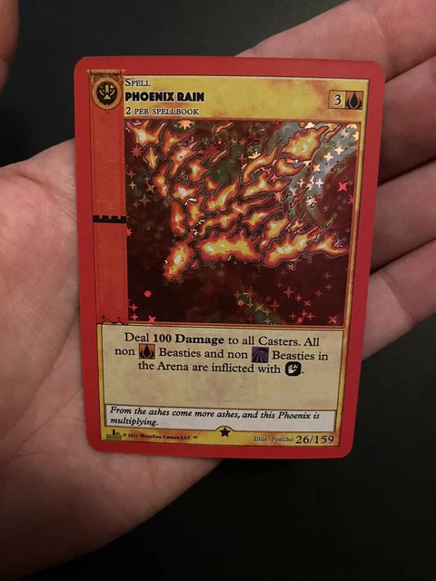 METAZOO PHOENIX RAIN 26/159 Full Holo (2021 Cryptid Nation 1st Edition ...