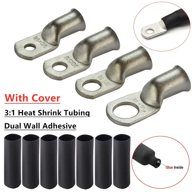 COPPER TUBE TERMINALS Terminal Battery Welding Cable Lug Ring Crimp ...