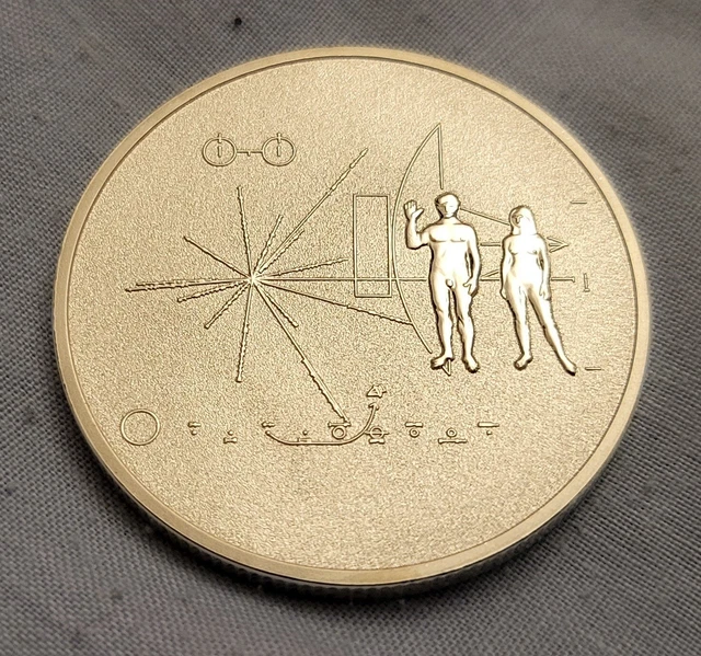 PIONEER SILVER COIN NASA Space Exploration Satellite Jupiter Saturn ...