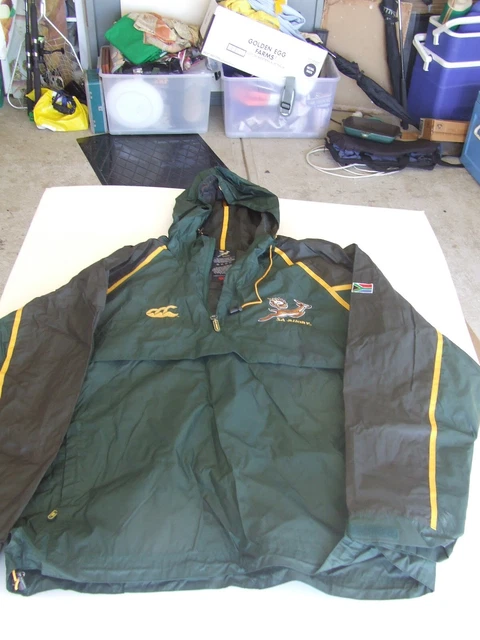 SOUTH AFRICAN RUGBY Springboks Waterproof Jacket With Hood Polyester ...