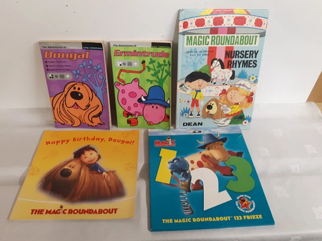 THE MAGIC ROUNDABOUT Book Bundle x5 Dougal, Ermintrude, Nursery Rhymes ...