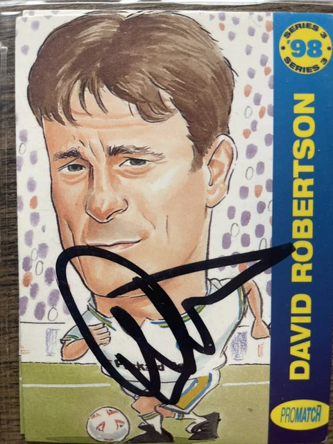 LEEDS UNITED FOOTBALL Club Hand Signed Card Autograph Signature David ...