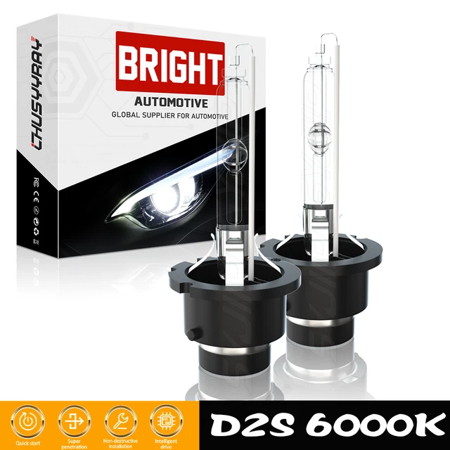 D2S HID HEADLIGHT Bulbs High/Low Beam 6000K Xenon White Lamp Super ...