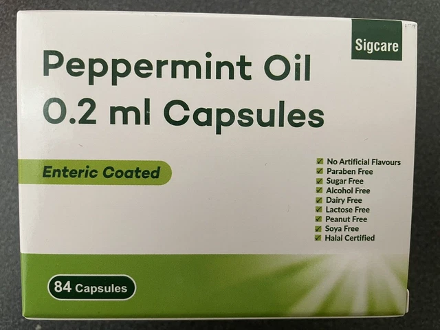 2 BOXES PEPPERMINT Oil Capsules - 168 capsules total - Enteric Coated ...
