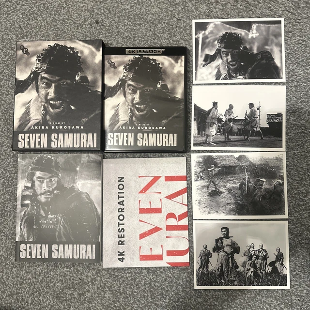 SEVEN SAMURAI LIMITED Edition 4K UHD Blu-Ray BFI Akira Kurosawa Poster ...