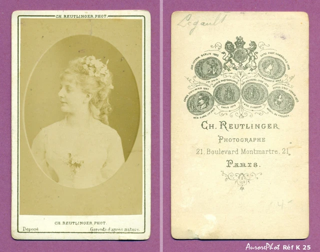 CDV REUTLINGER IN PARIS: MARIA LEGAULT, ACTRESS ACTRESS THEATRE & OPERA ...