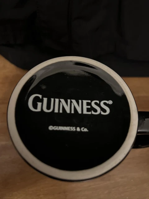 COLLECTABLE BLACK GUINNESS Harp Mug With Image Of 'Arth Guinnefs ...