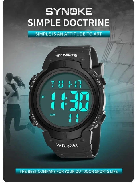 OROLOGIO ELETTRONICO UOMO Synoke Sport Da Uomo Impermeabile Luminoso ...