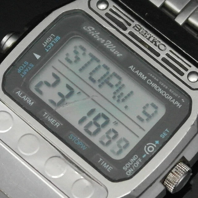 MONTRE DE RECHANGE vintage Seiko quartz numérique 1981 bracelet ...