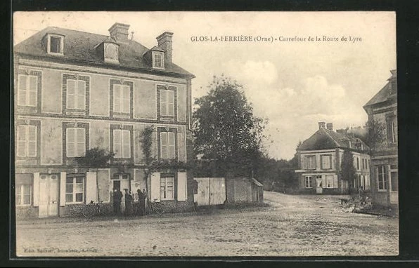 CPA GLOS-LA-FERRIERE, CARREFOUR de la Route de Lyre 1924 EUR 3,00 ...