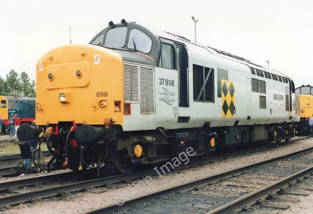 RAILWAY PHOTO 6X4 Class 37 37898 Worksop Open Day 5/9/93 £2.00 ...