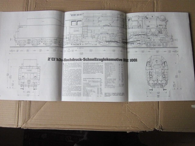 EISENBAHN RISSZEICHNUNG MM 55: Hoochdrucklok H 02 1001 der DR EUR 7,50 ...