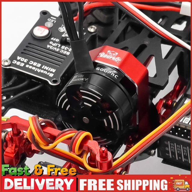 2204 2400KV BRUSHLESS Outrunner Motor with Transmission & 30A Brushless ...