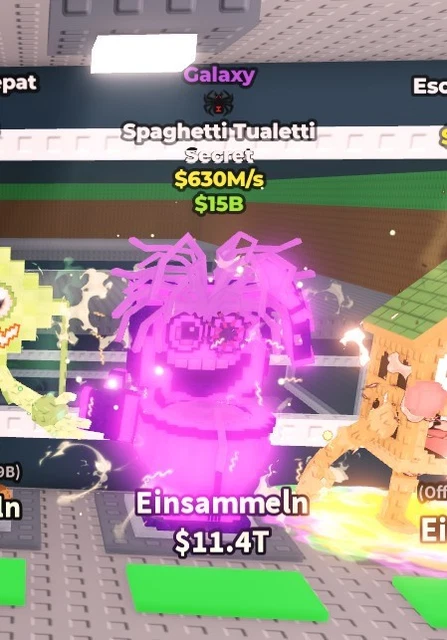 SPAGHETTI TUALETTI GALAXY 630M Steal a Brainrot Sehr selten EUR 59,90 ...
