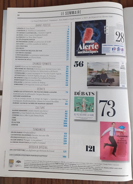 L'OBS + Télé Obs n°2673 - 02/2016 - Laïcité - Antibiotiques - Pologne ...