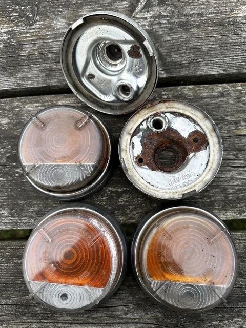 MORRIS MINOR FRONT Indicator Sidelight Lenses Lights Lucas L632 Classic ...