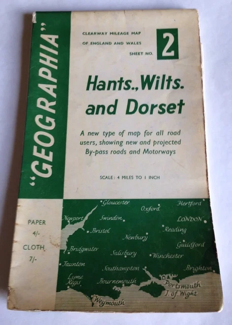 HANTS., WILTS. AND Dorset Geographia map, sheet no. 2 £2.35 - PicClick UK