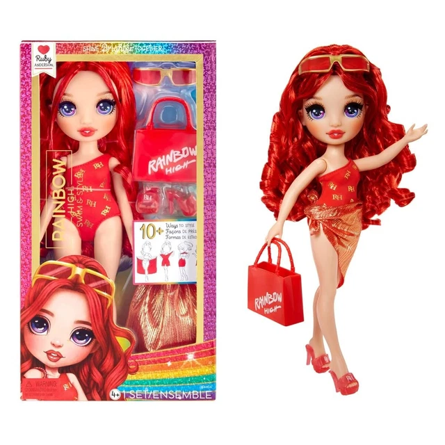 MGA ENTERTAINMENT RAINBOW High Swim & Style Ruby (Red) 28 cm EUR 22,85 ...
