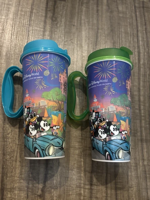 WALT DISNEY WORLD 2025 Reusable Refillable Travel Cups With Lids Lot Of ...