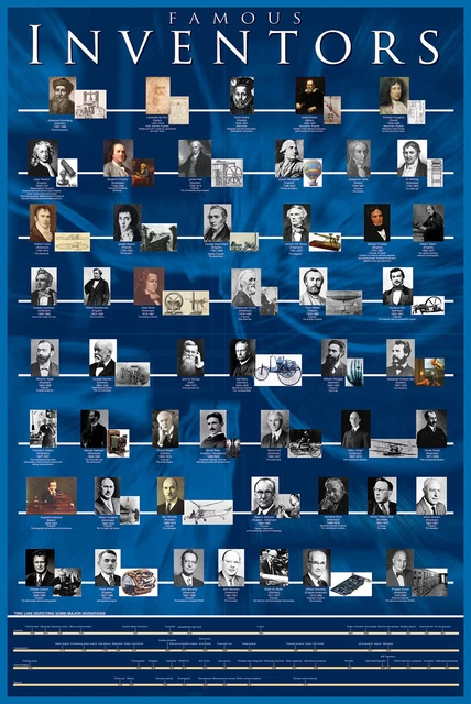 INVENTEURS CÉLÉBRES FAMOUS Inventors / Einstein 61x91,5cm Affiche EUR ...