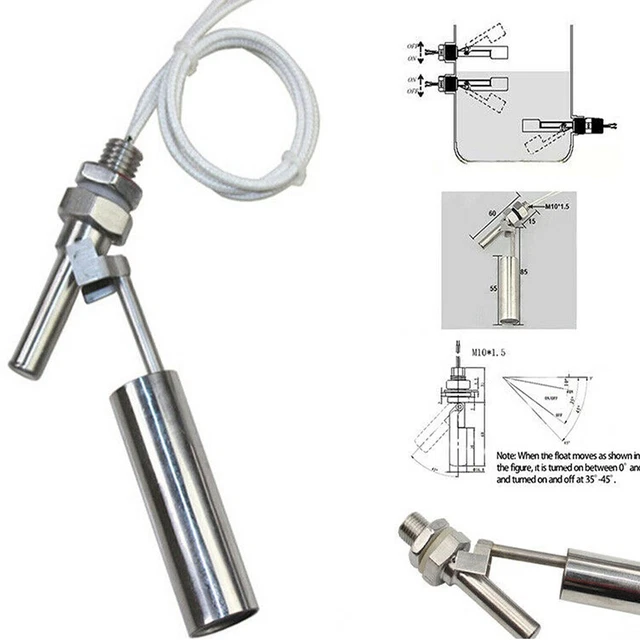 HEAVY DUTY STAINLESS Steel Float Level Switch Sensor for Water Storage ...