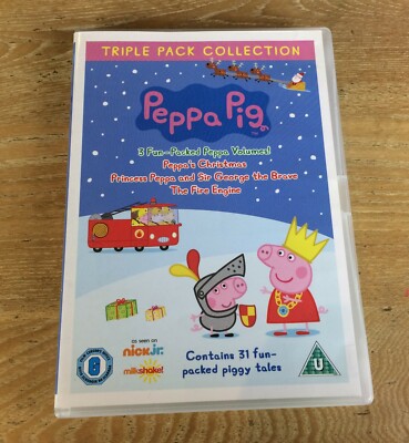 PEPPA PIG TRIPLE - Princess Peppa / Fire Engine / Peppa's Christmas DVD ...