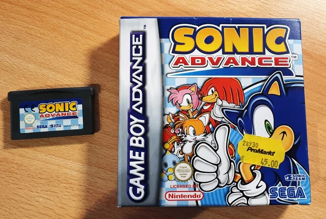 NINTENDO GAMEBOY ADVANCE - Sonic Advance 1 mit OVP und Anleitung EUR 35 ...