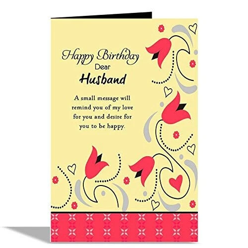 JOYEUX ANNIVERSAIRE MON Cher Mari Belle Carte De Vœux Couleurs ...