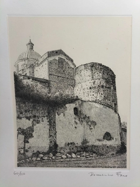 DOMENICO FARO ACQUAFORTE incisione Sessa Aurunca Chiesa Annunziata EUR ... DOMENICO FARO ACQUAFORTE incisione Sessa Aurunca Chiesa Annunziata EUR ...
