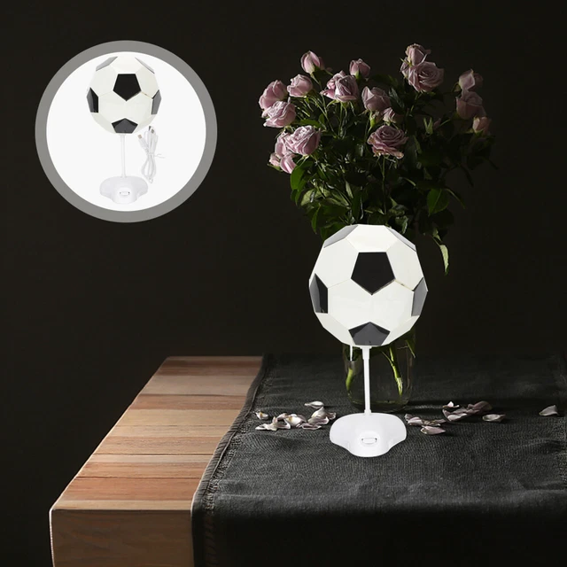 FOOTBALL BEDSIDE LAMP Nightstand Table Soccer Bedroom Decor Office £28. ...