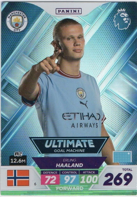 ERLING HAALAND ULTIMATE Goal Machine, Panini, Adrenalyn XL, Premier ...