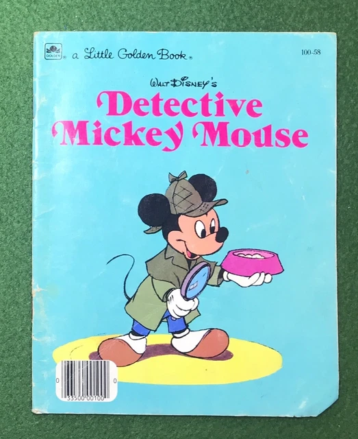 WALT DISNEY'S DETECTIVE Mickey Mouse un petit livre d'or 1985 crime ...