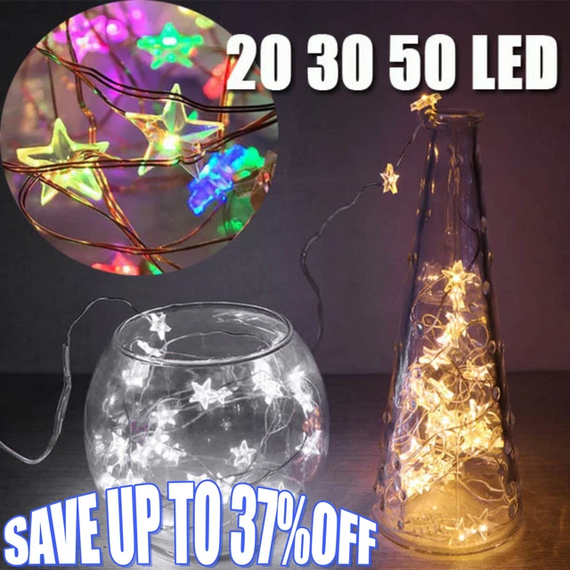 STARS LED FAIRY String Battery Wire Copper Lights Indoor Bedroom DIY ...