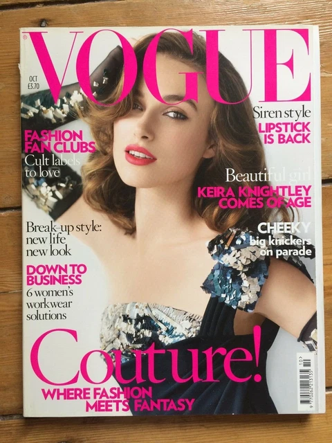 BRITISH VOGUE MAGAZINE October 2007 Keira Knightly Couture Fashion ...