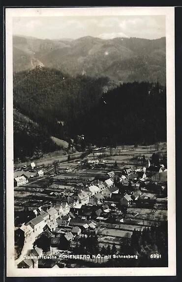 ANSICHTSKARTE HOHENBERG /N.-Ö., Gesamtansicht mit Schneeberg EUR 7,00 - PicClick FR