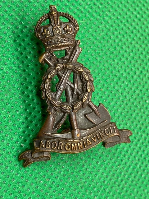 ORIGINAL WW1 / WW2 British Army Officer's Pioneer/Labour Corps Bronze ...