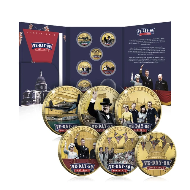 WORLD WAR II VE Day 80th Anniversary 2025 Complete Collection - 6 Gold ...