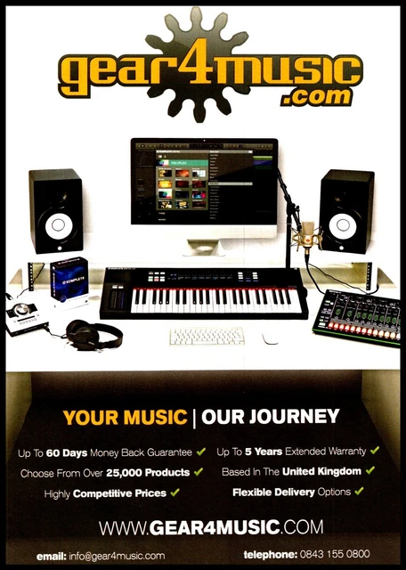 SOUND-ON-SOUND MAGAZINE ADVERT 12X9" Gear 4 Music £4.99 - PicClick UK